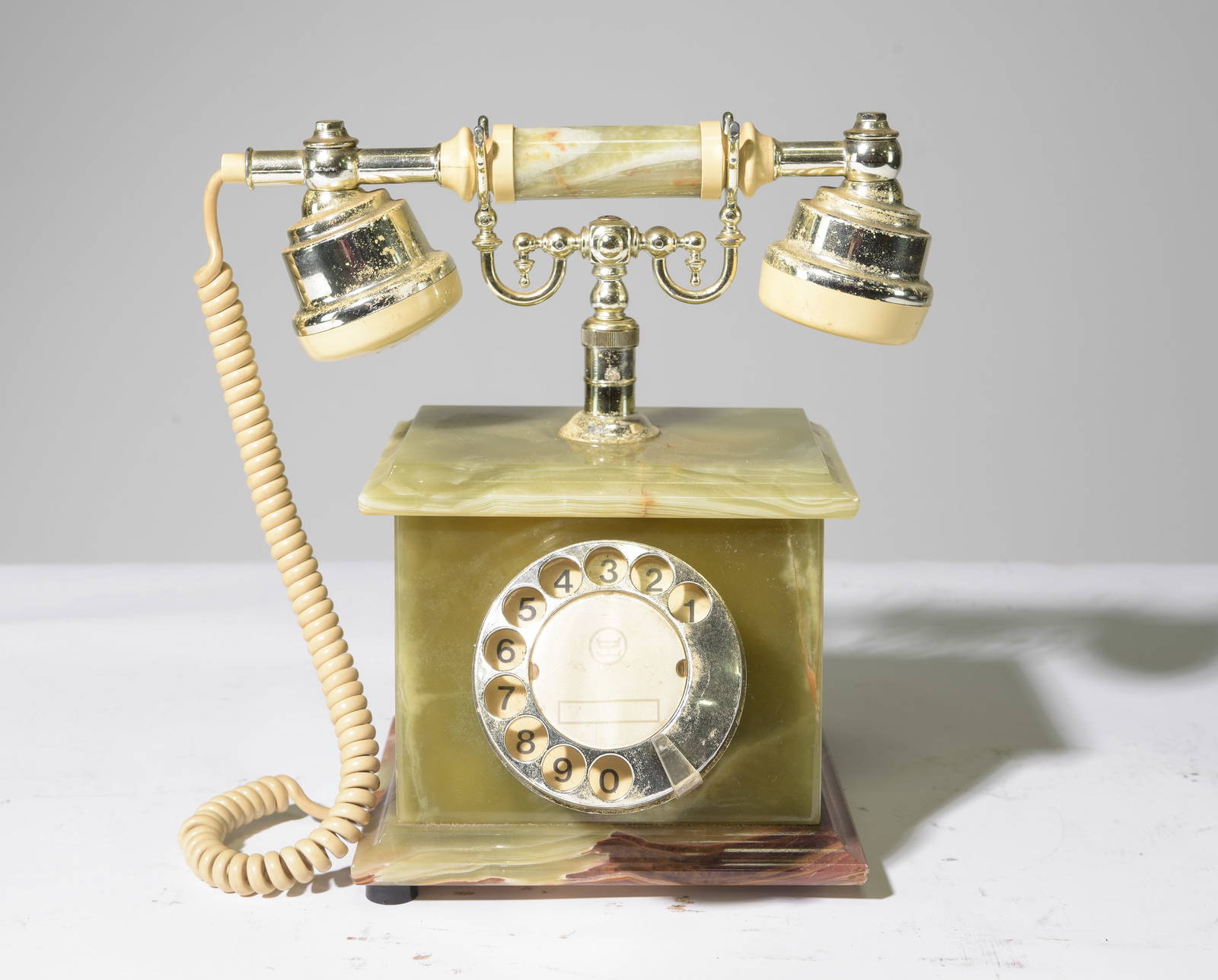 Italian Vintage Style Green Onyx Phone Auction