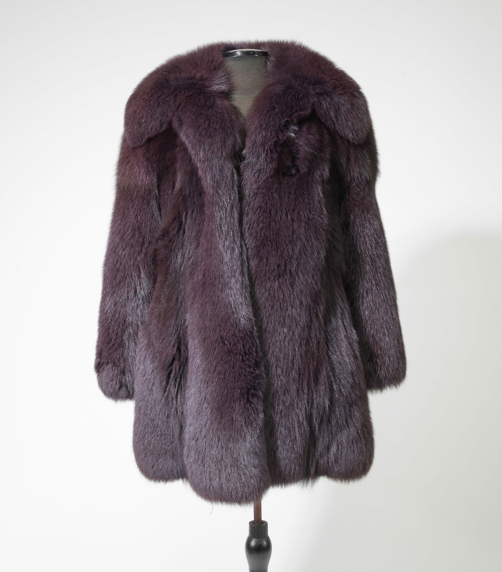 Purple Mink Womens Fur Coat