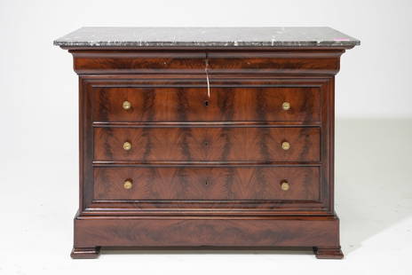 Victorian Marble Top Chest Auction