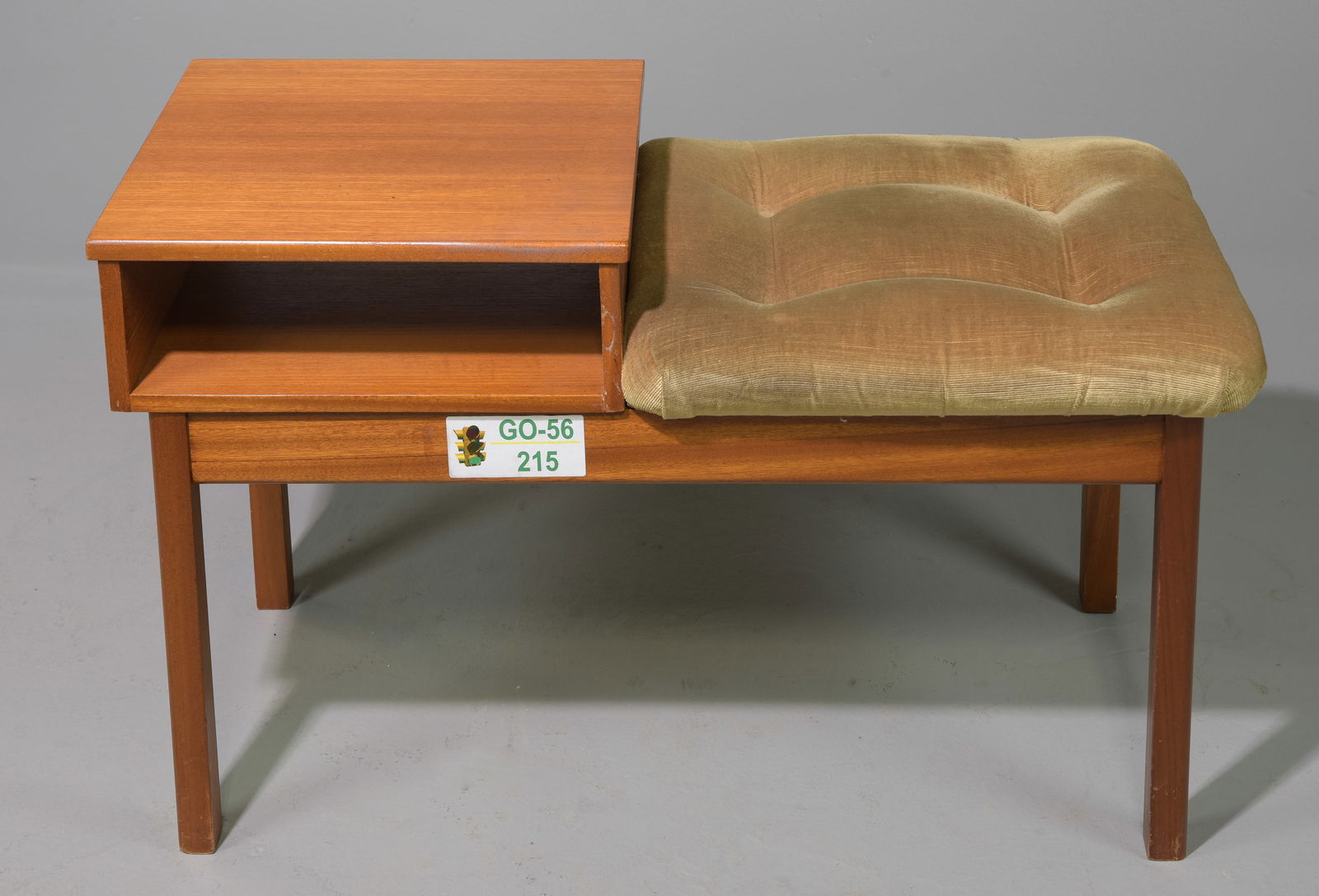 Mid Century Modern Telephone Bench Auction
