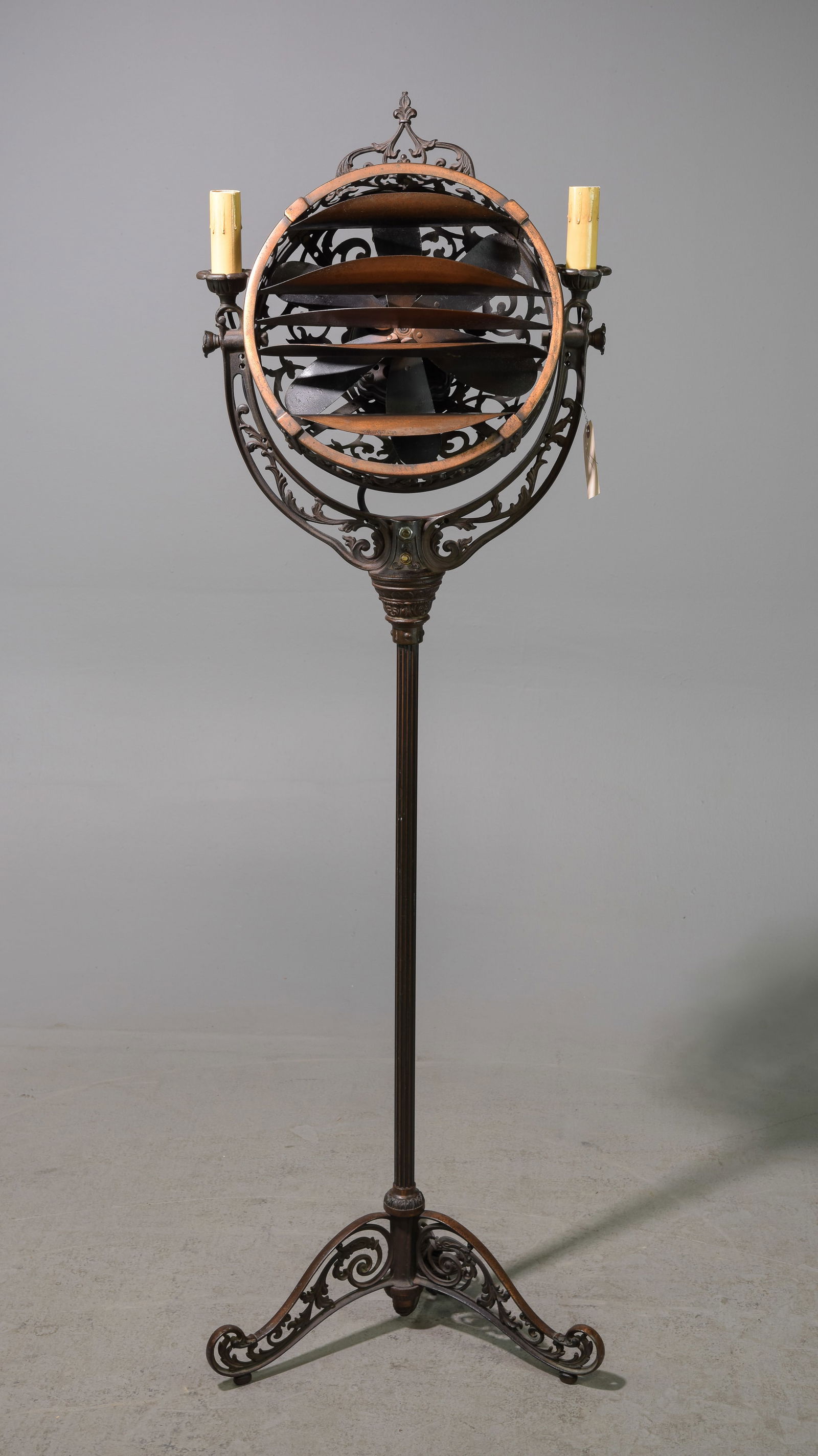 Antique Luminaire Funeral Parlor Light Up Fan