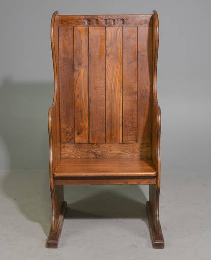 English Oak High Back Settle / Chair