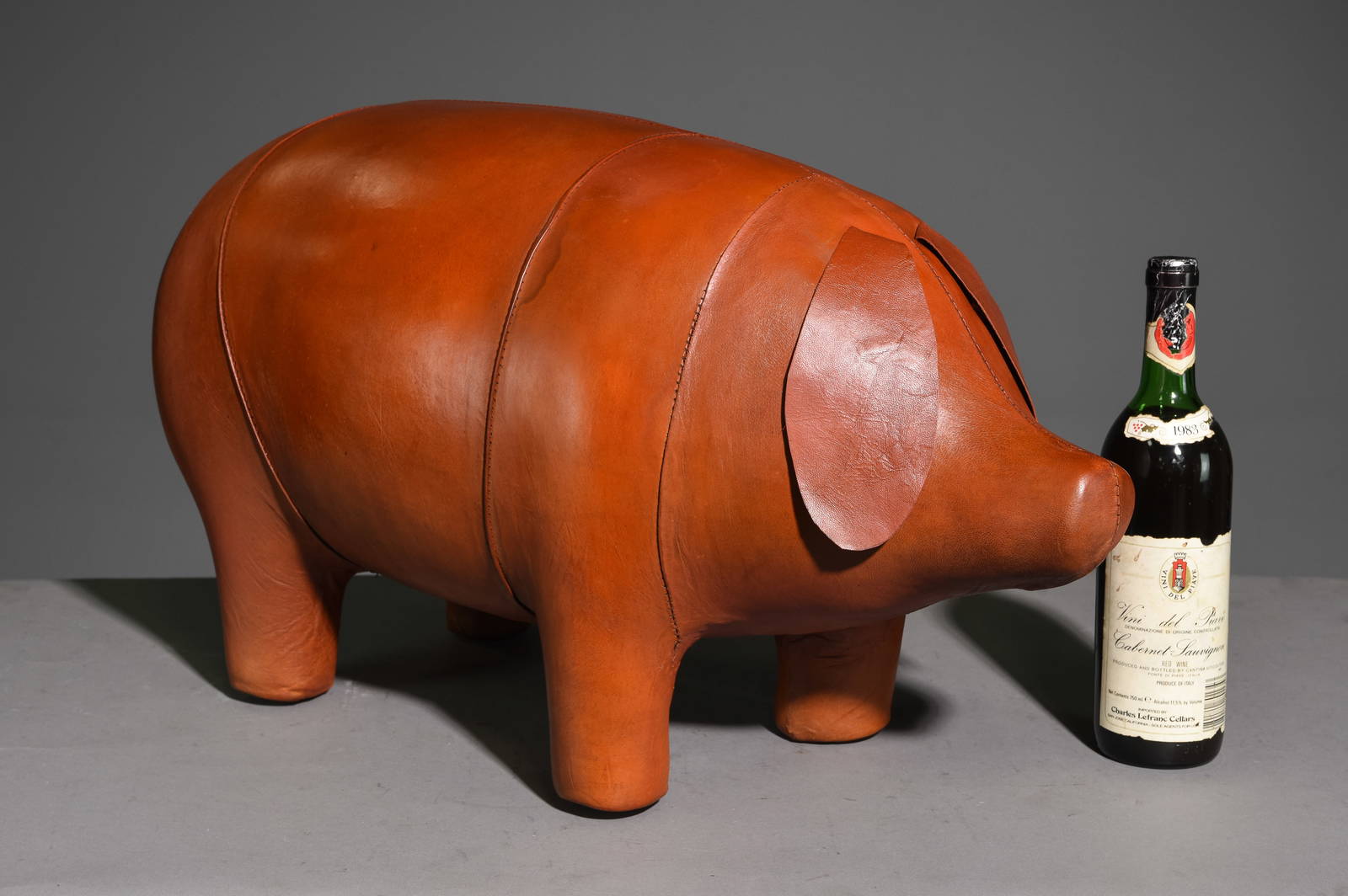 Leather Pig Stool In The Manner Of Omersa Auction