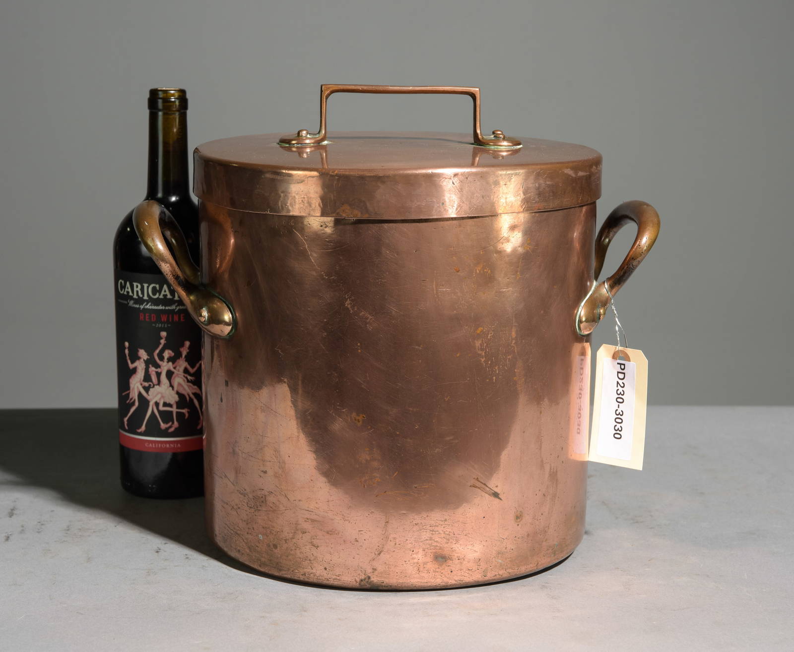 French Polished Copper Daubiere / Roast Pot Auction