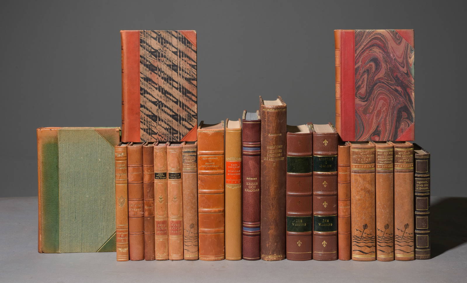 20 European Assorted Leather Bound Books #2 Auction