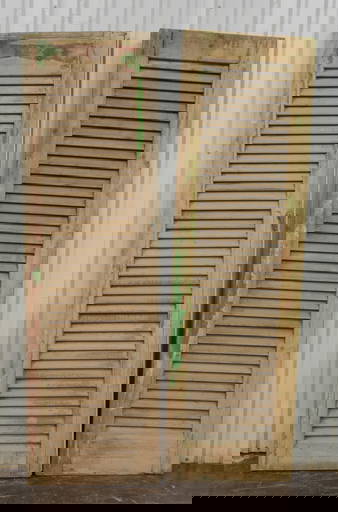 Two Tall Shutter Panel Doors