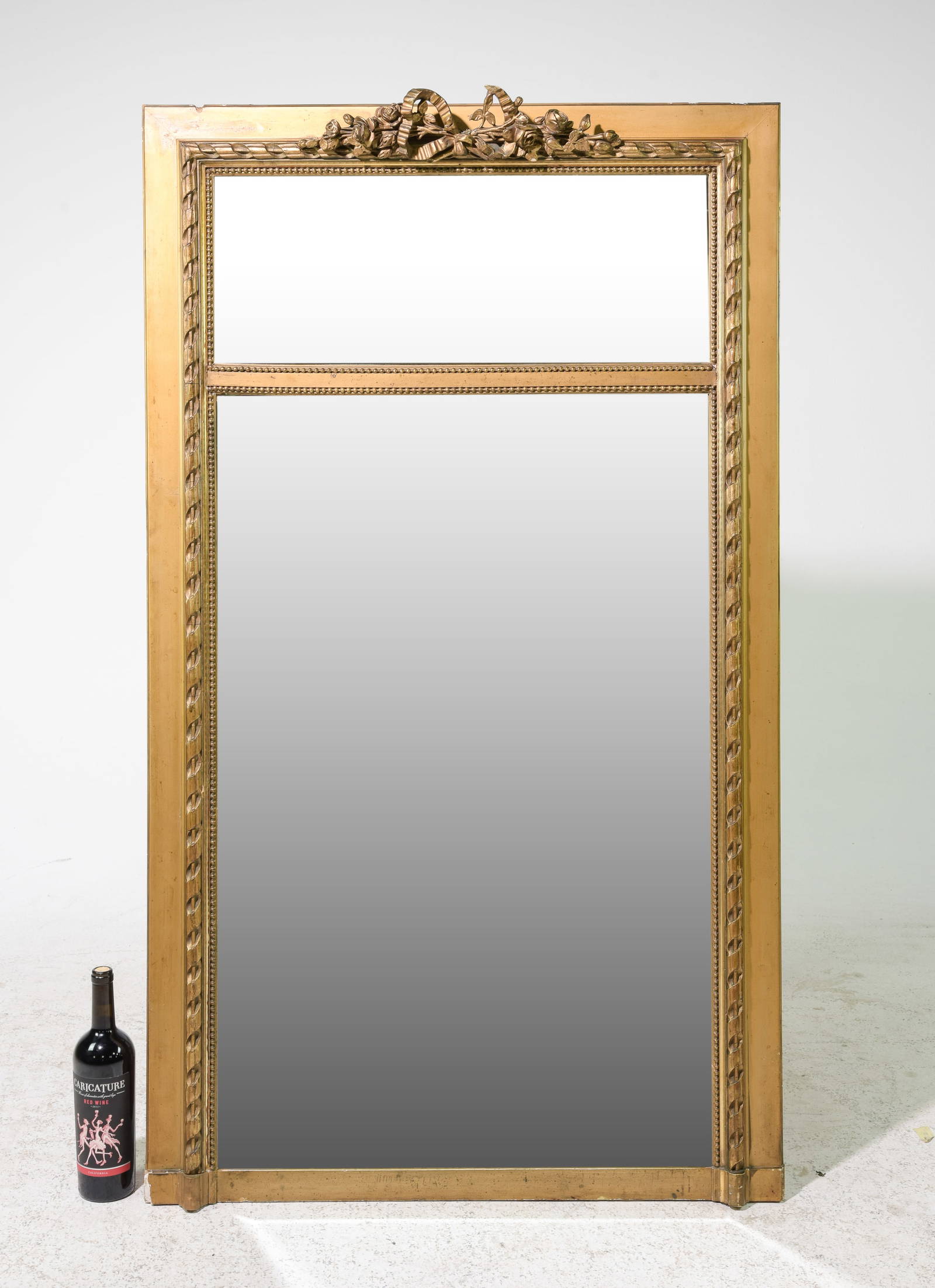 French Gold Framed Beveled Mirror Auction