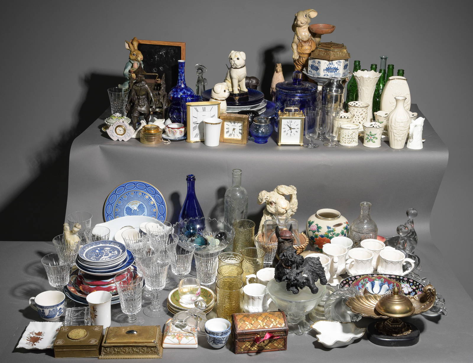 50 Plus Assorted Glassware & Figures Auction
