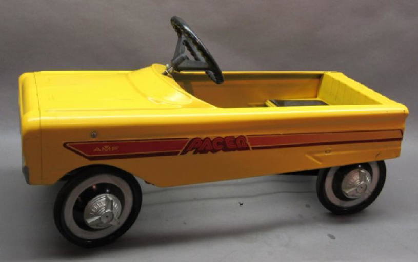 Amf Pacer All Original Pedal Car Yellow W/stripe