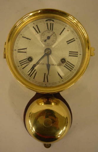 Vintage Seth Thomas Brass Day Lever Ships Clock