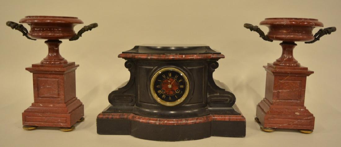 Roblin & Fils Freres Paris Mantle Clock With Urns