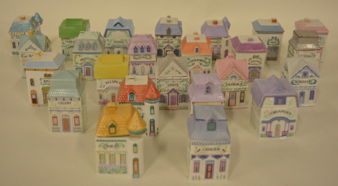 Complete 24 Pc Lenox Spice Village Spice Jar Set