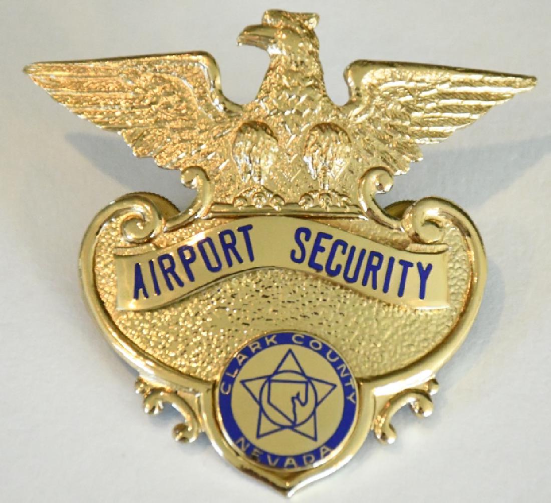 Obsolete Clark Co NV Airport Security Cap Badge