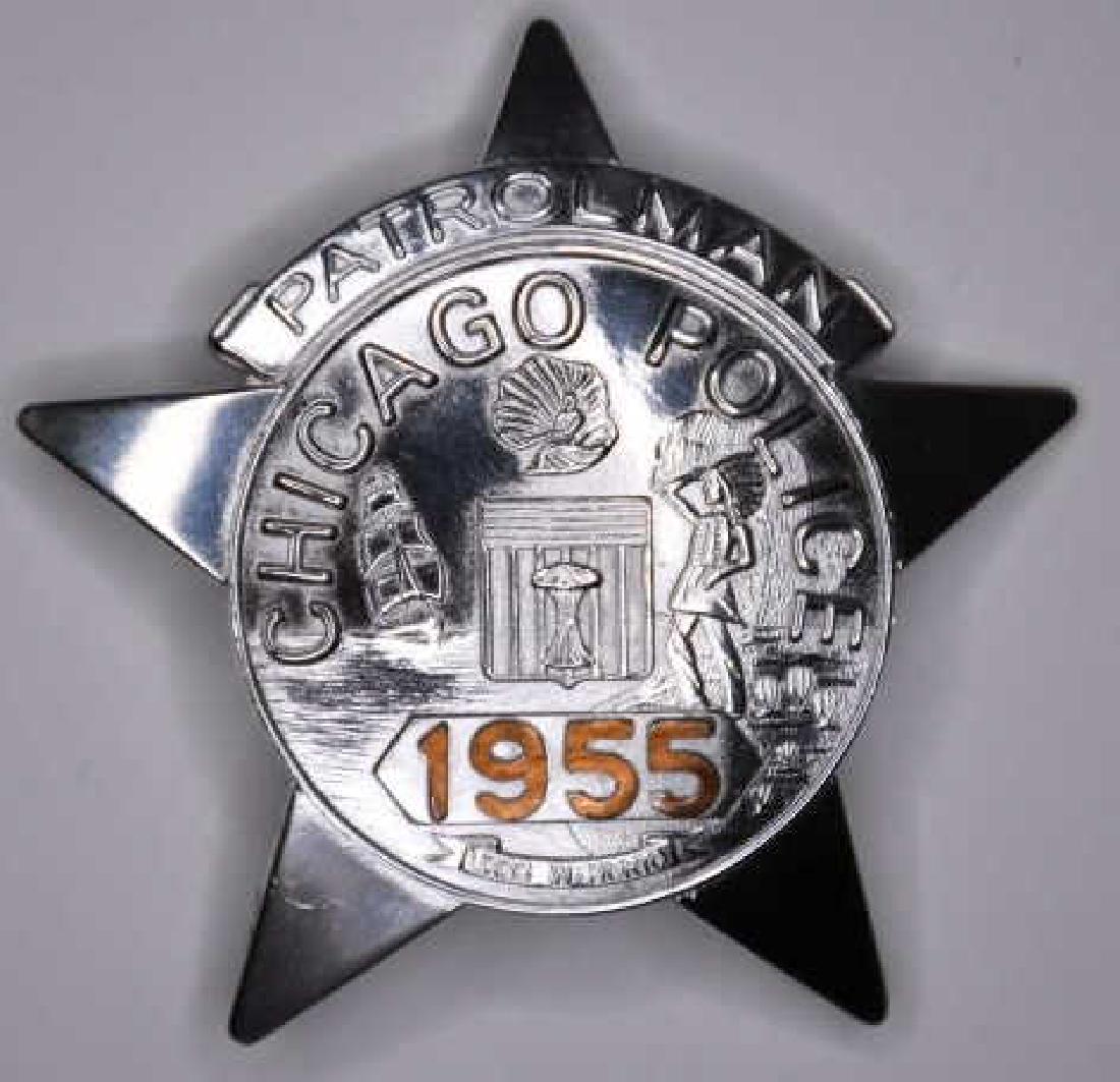 Obsolete Chicago Police Patrolman Badge #1955