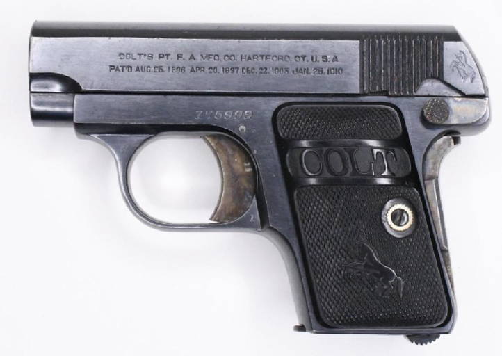 Colt M1908 Hammerless 25 Cal. Semi-Auto Pistol - Jan 12, 2019 | Kraft ...
