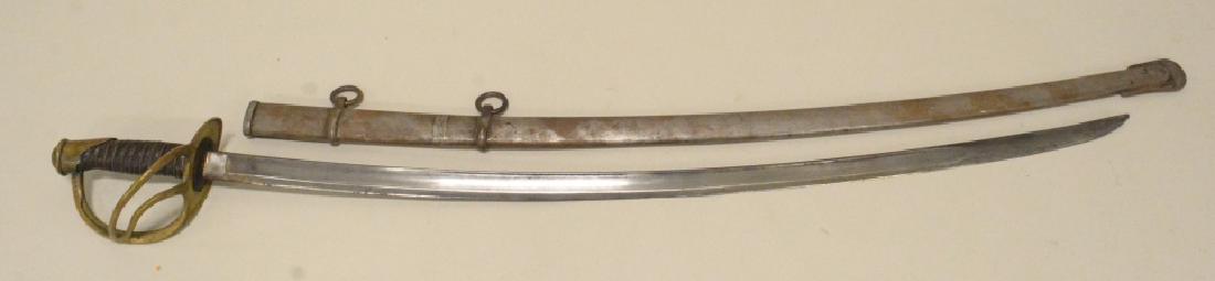 Civil War Union Officers Cavalry Sword W/ Scabbard