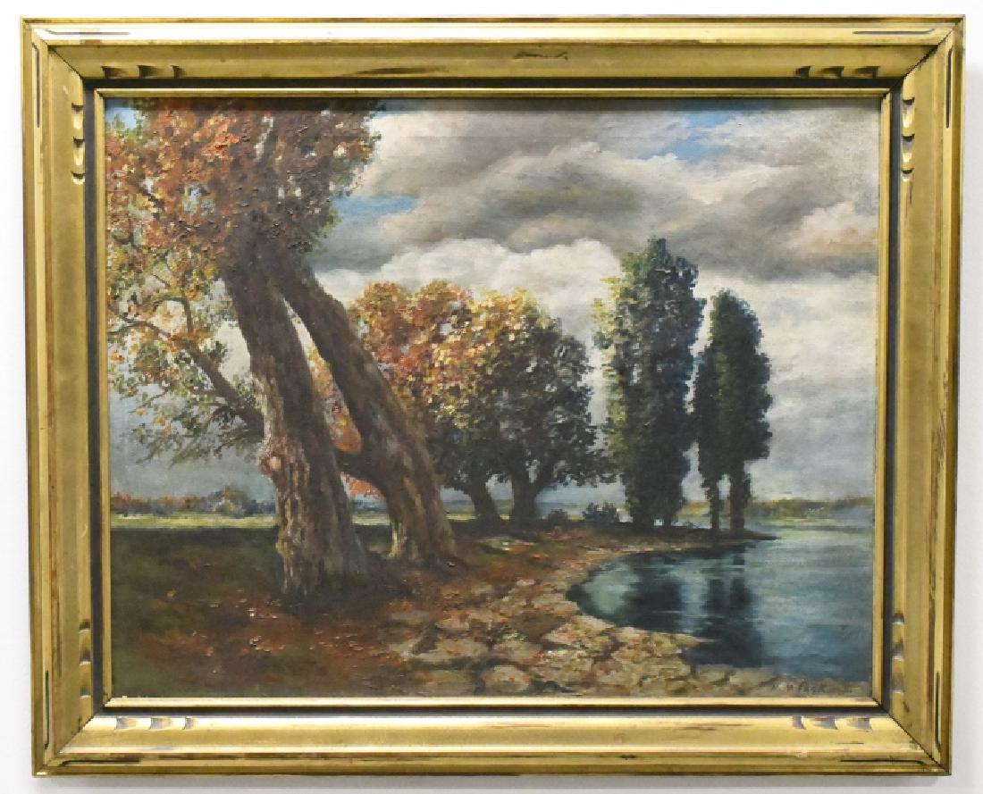 Helen M. Peck Landscape Oil On Canvas