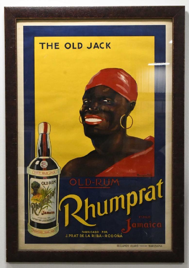 Vintage Rhumprat Jamaican Rum Advertising Poster