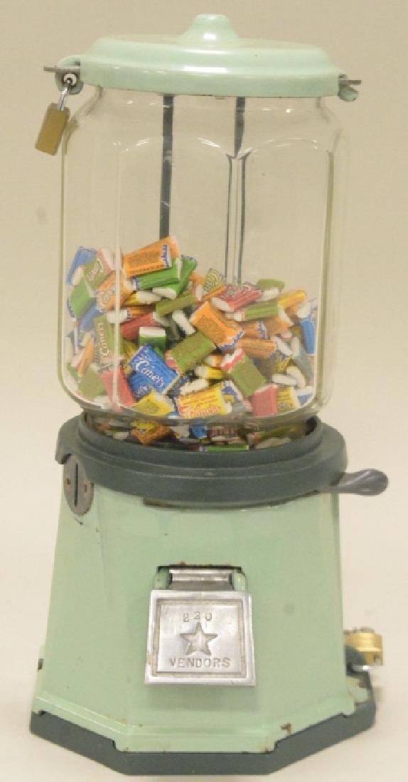 Columbus Model 21 Green Porcelain Gumball Machine