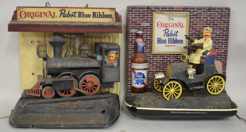 Vtg Pabst Blue Ribbon Motion Lighted Sign Lot