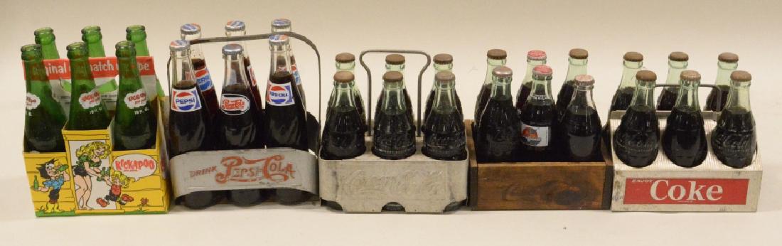 Lot of 5 Coca Cola Pepsi Kickapoo Bottle Carriers
