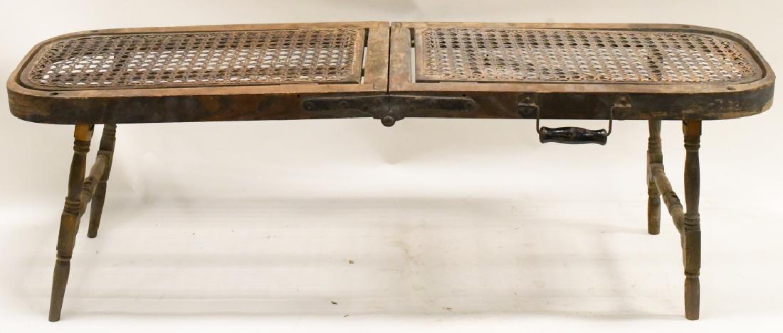 Antique Wicker Childs Embalming / Mortuary Table