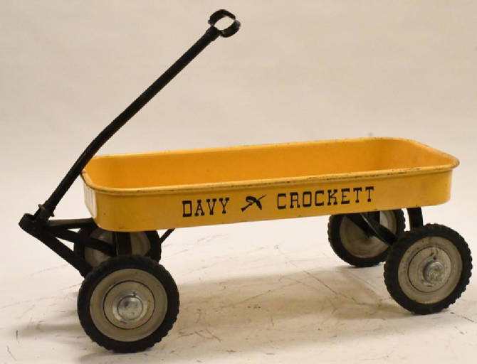 1950's Rex Line Davy Crockett Coaster Wagon