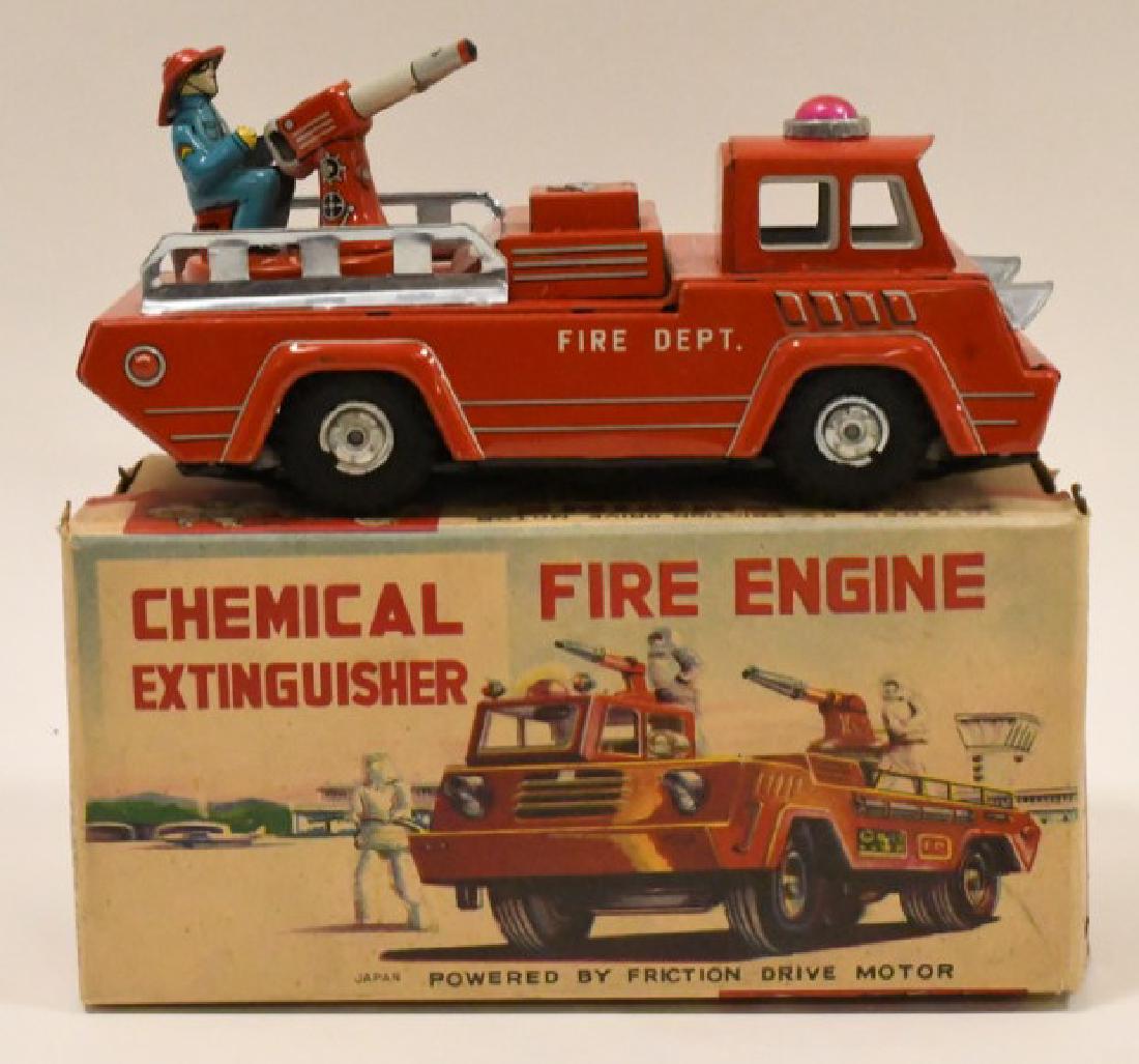 Vintage K Japan Friction Fire Truck In Box