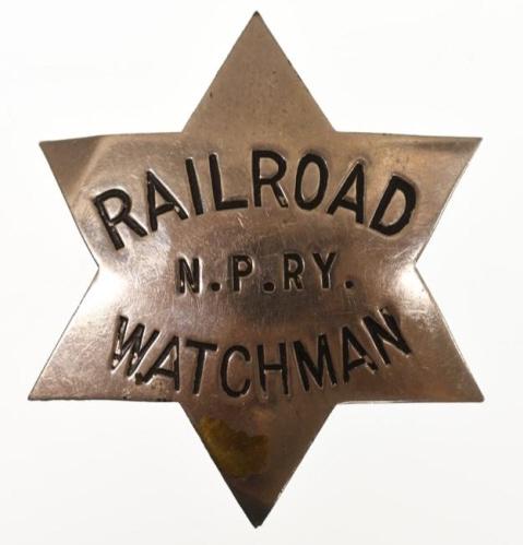 Obsolete Northern Pacific Railroad Watchman Badge