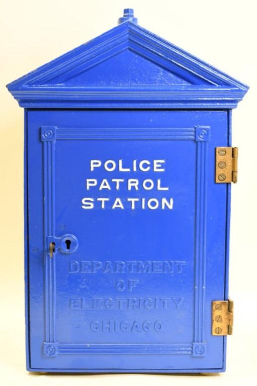 Vintage Cast Iron Chicago Police Call Box