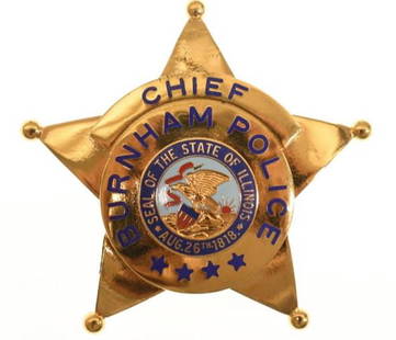 Jay Banks Gold Star Chief Of Police Badge