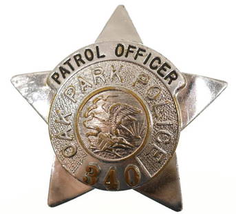 Vintage Obsolete Long Beach Ca Park Ranger Police Badge Maker Marked