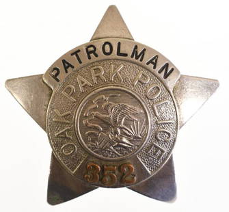 Obsolete Oak Park Ill Parking Enforcement Badge