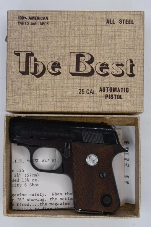 Fie Model A27 .25 Acp Semi Auto Pistol Mib