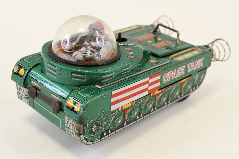 Modern Toys Space Tank Battery Op. Tin Toy