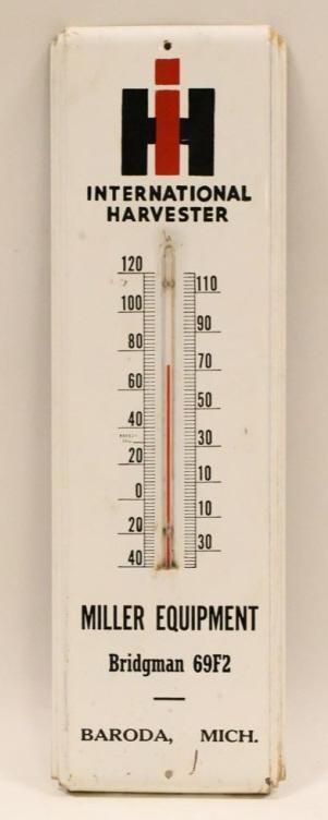 Original Tin International Harvester Thermometer