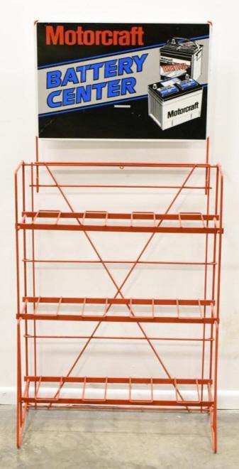 Vintage Ford Motorcraft Battery Display Rack