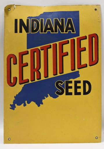 Vintage Indiana Certified Seed Sign
