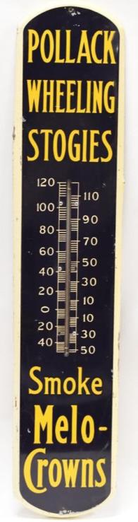 Vintage Pollack Wheeling Stogies Adv Thermometer - Jan 24, 2020 | Kraft ...