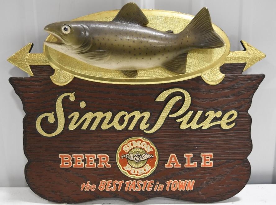 Vintage Simon Pure Beer / Ale Advertising Sign - Jan 24, 2020 | Kraft ...