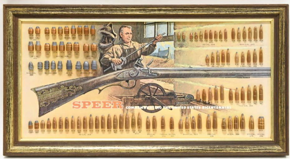 Vintage Speer Bicentennial Bullet Display Board