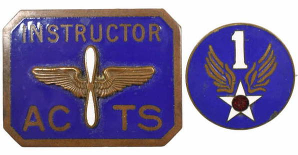 Group Of 20 Ww2 Us Army Air Corps Badges And Pin