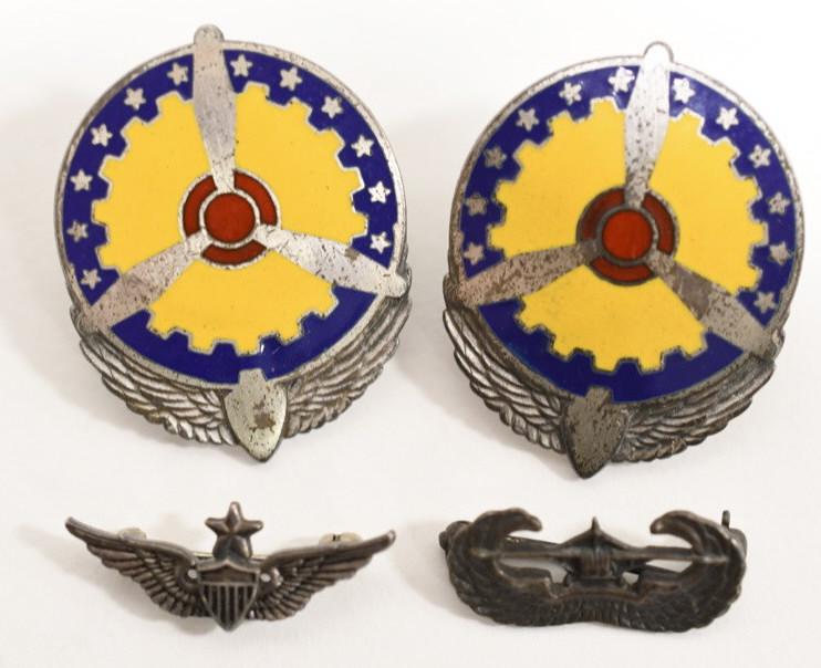 Lot Of 4 Wwii Army Air Corps Sterling Pins
