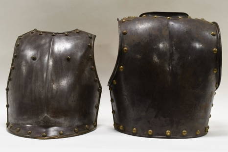 A French Cuirassiers Breast And Back Plate Armor
