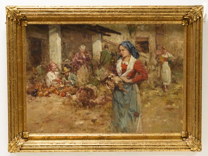Guiseppe Pitto "Market Day" Oil Painting On Board - Jan 11, 2020 ...