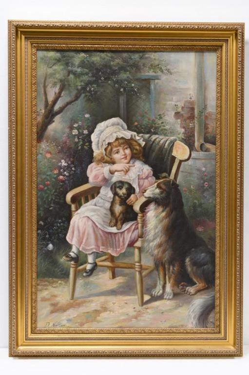 D. Nattier Victorian Style Oil On Canvas Painting - Jan 11, 2020 ...