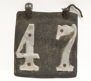 Early Iowa Leather License Plate