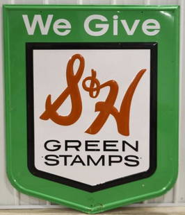 S&h Green Stamps Advertising Display Sign