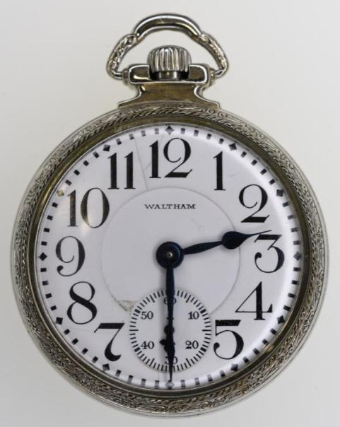 1928 Waltham Crescent St. Railroad Pocket Watch