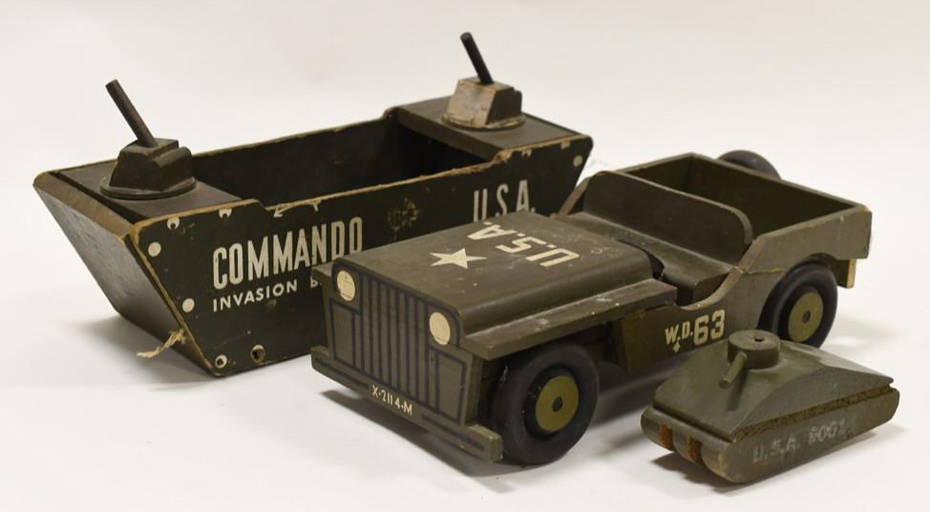 Commando Toys Wood Barge And Jeep